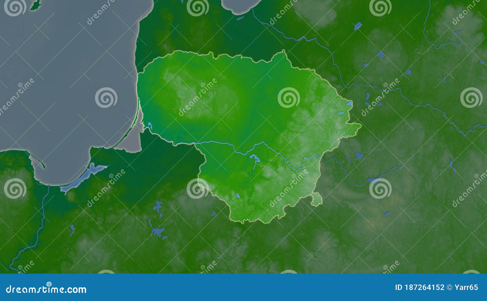 Lithuania - Physical. Composition Stock Illustration - Illustration of geography, territory ...