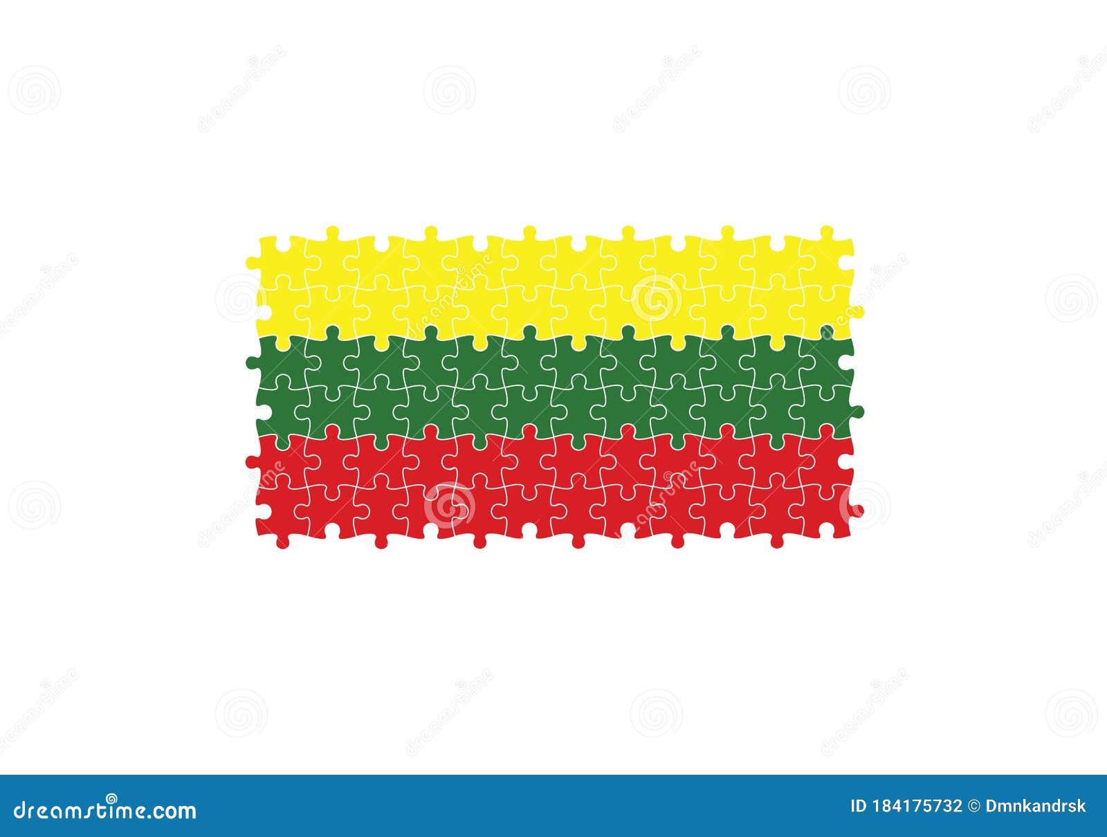 Lithuania Puzzle Effect National Flag Country Emblem Stock Vector ...