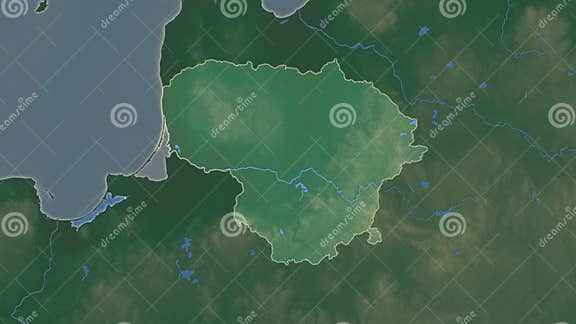 Lithuania - Relief. Composition Stock Illustration - Illustration of ...