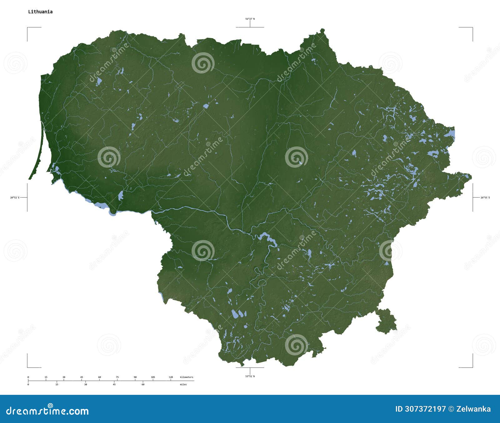 Lithuania Shape on White. Pale Stock Illustration - Illustration of ...