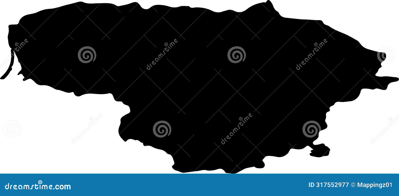 Lithuania Silhouette Map with Transparent Background Stock Vector ...