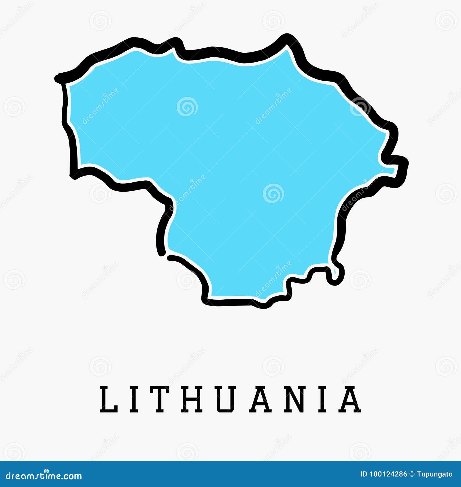 Lithuania simple map stock vector. Illustration of symbol - 100124286