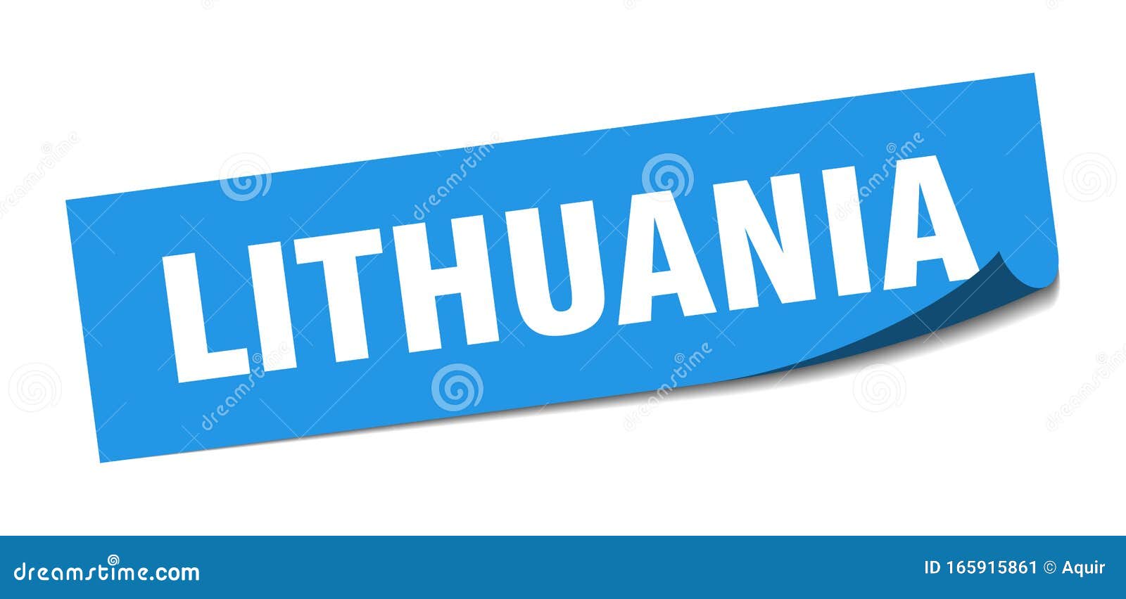 Lithuania Sticker. Lithuania Square Peeler Sign Stock Vector ...