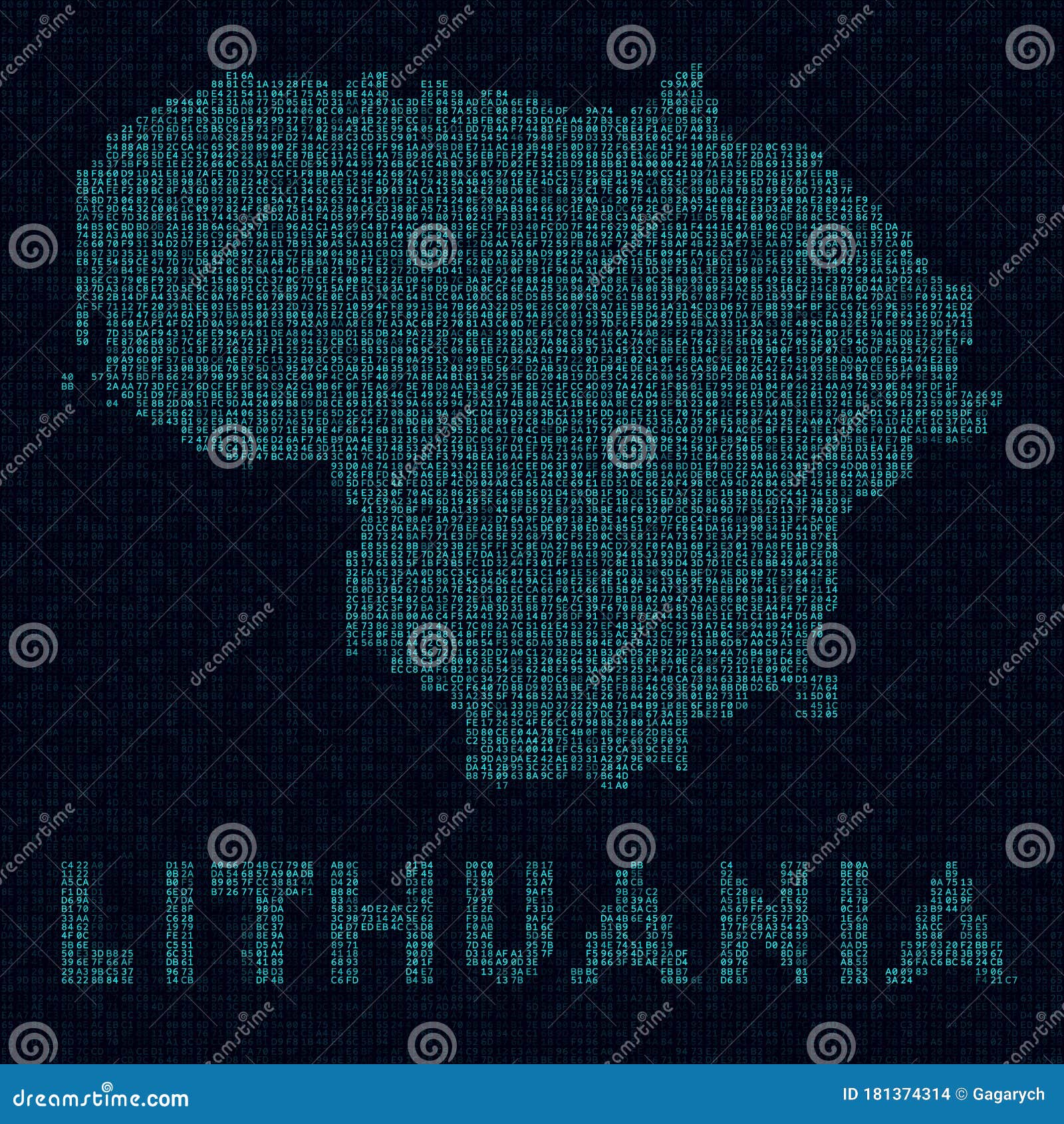 Lithuania tech map. stock vector. Illustration of abstract - 181374314