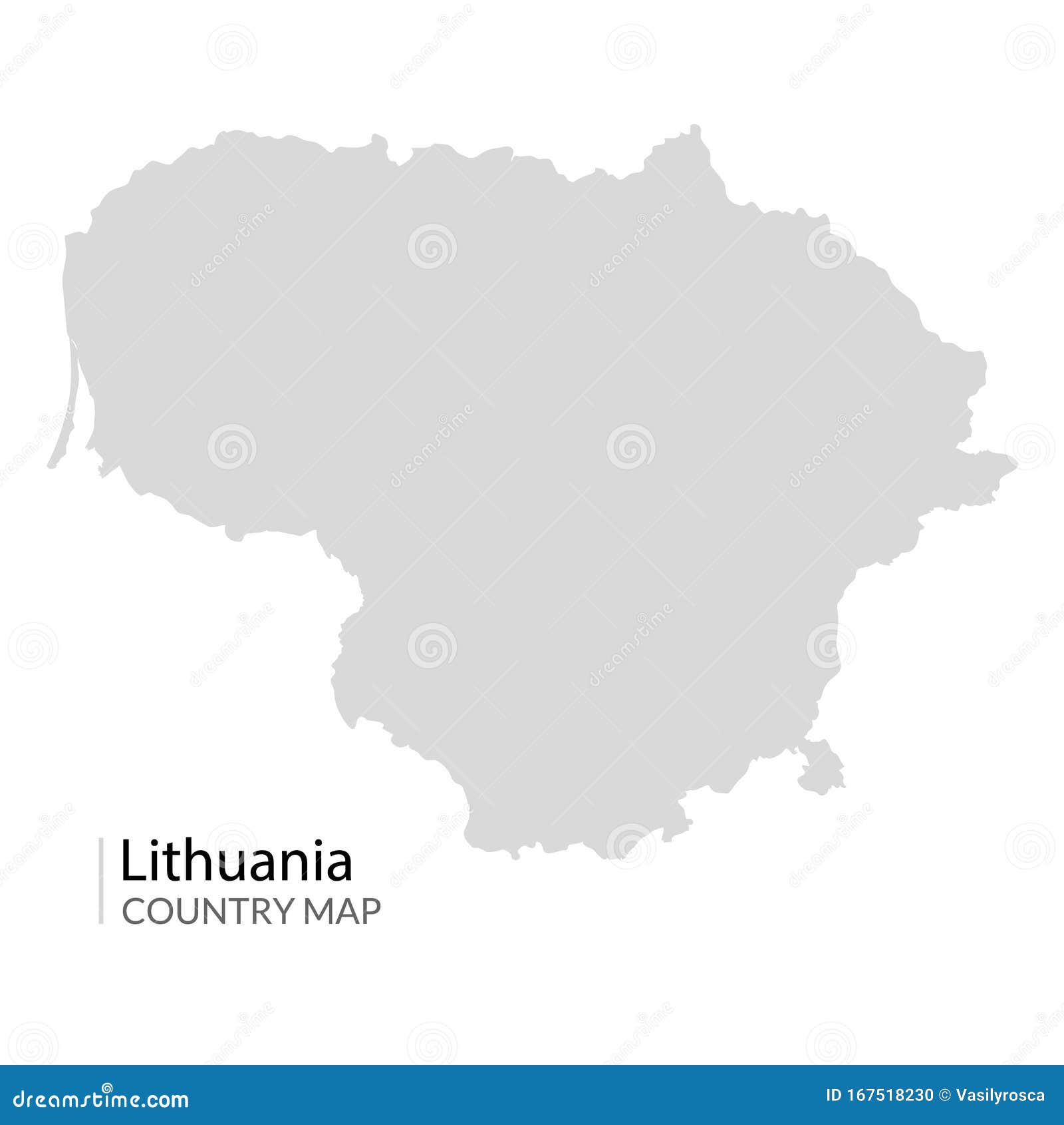 Lithuania Vector Map Icon. Lithuania Contour World Shape Europe Map ...