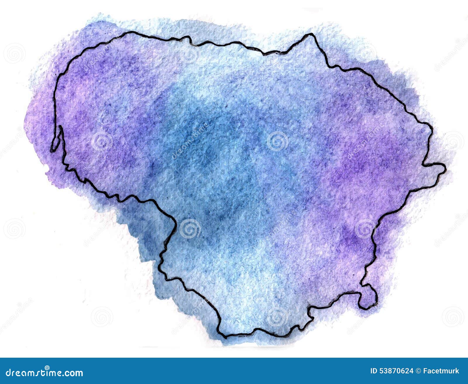 Lithuania Vector Map Illustration Stock Vector - Illustration of object ...