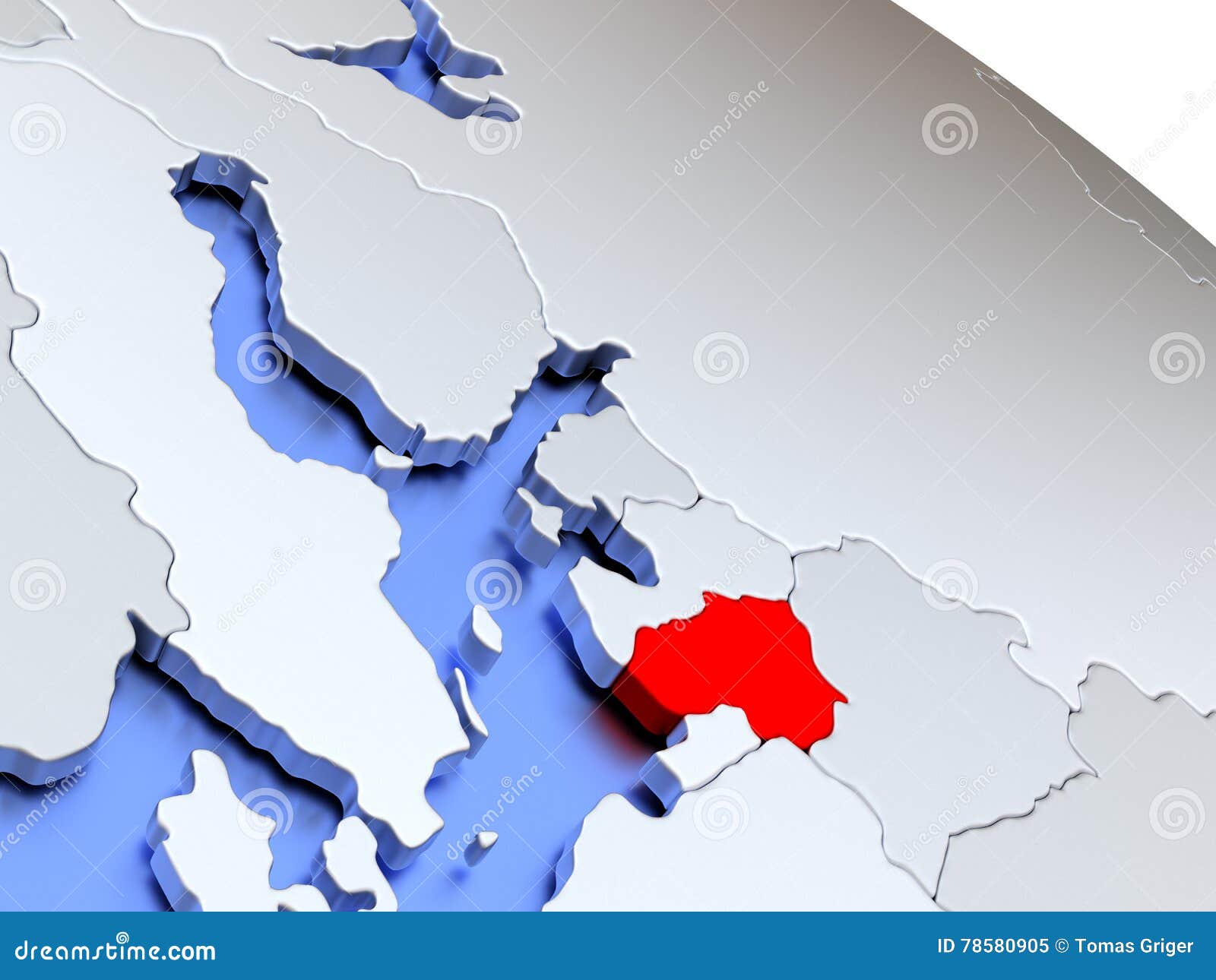 Lithuania on world map stock illustration. Illustration of republic ...
