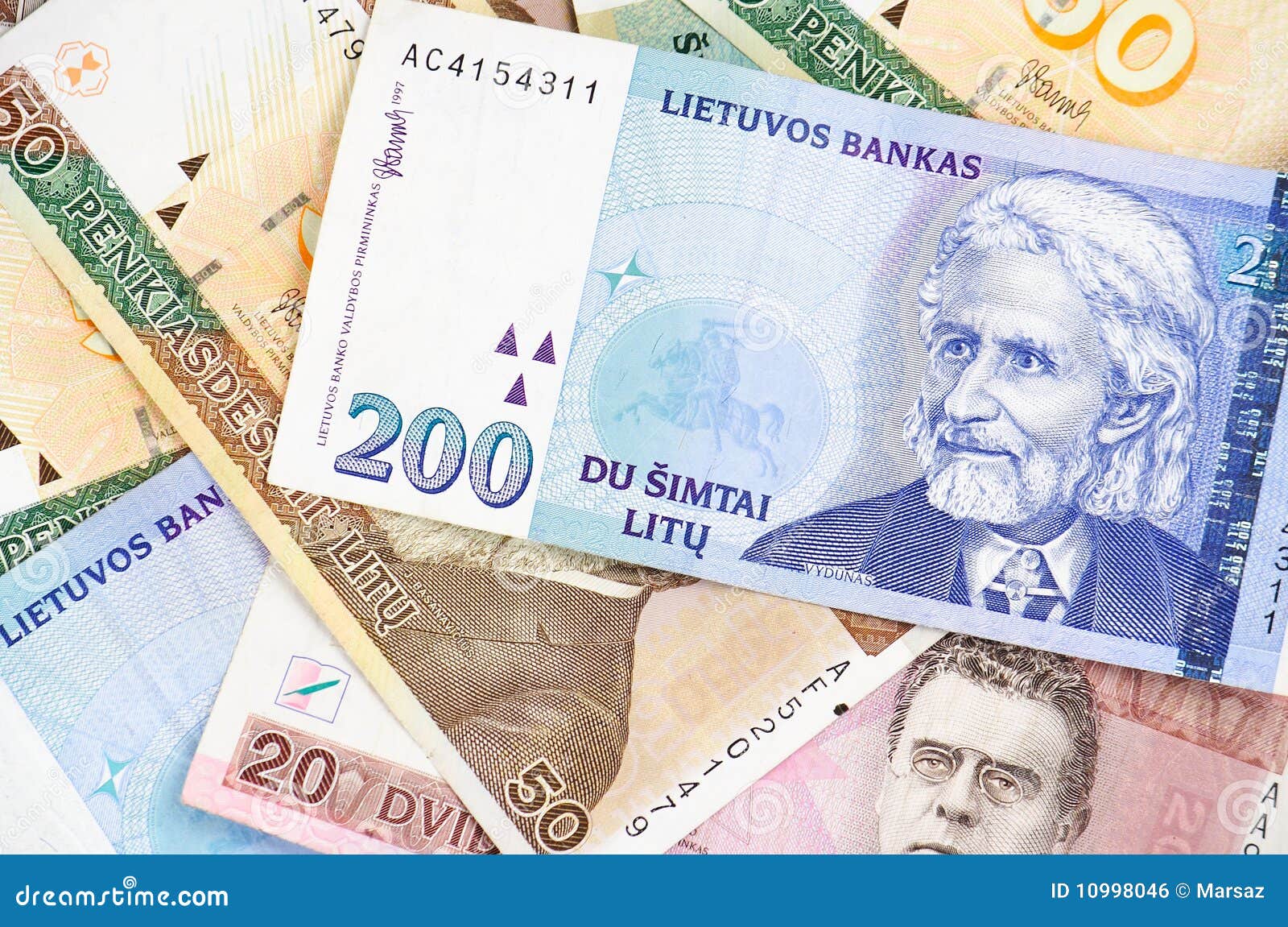 Lithuanian Banknotes Royalty Free Stock Image - Image: 10998046