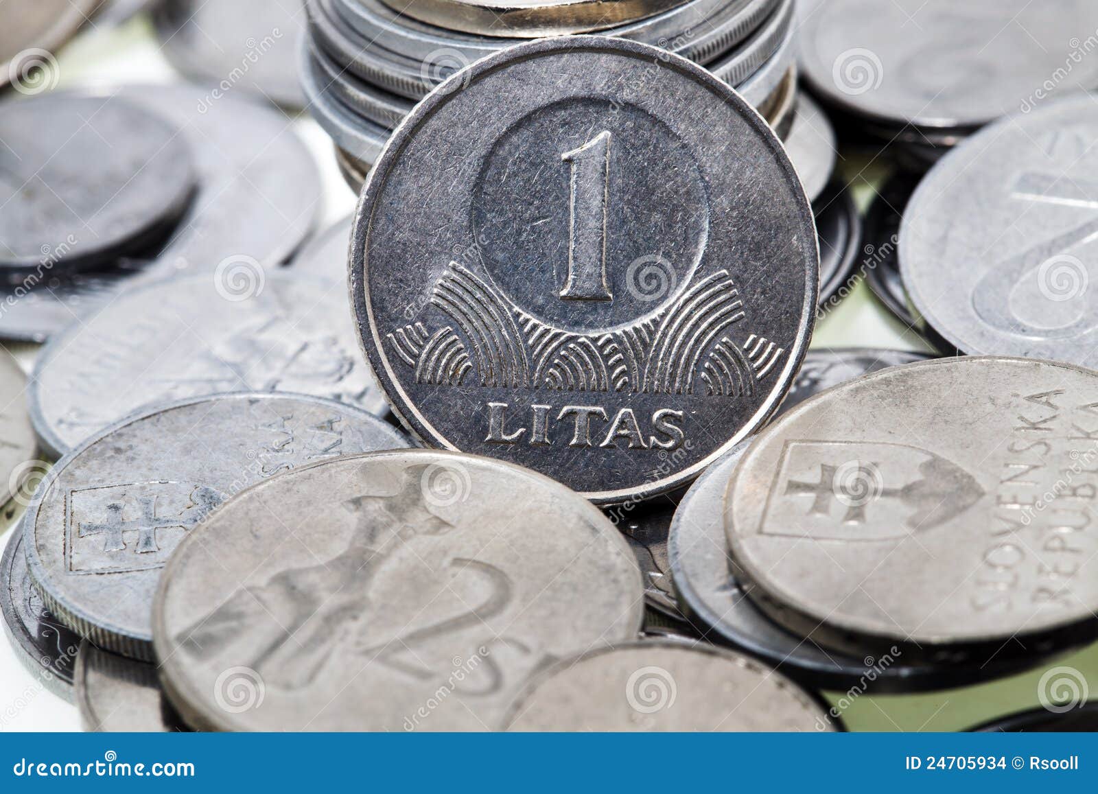 Lithuanian coin stock photo. Image of litas, number, monetary - 24705934