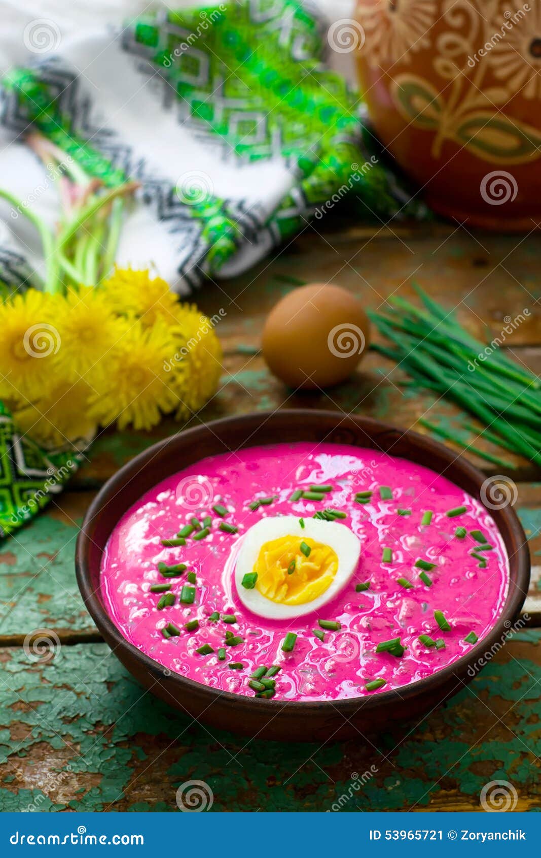 Lithuanian Cold Beet Soup Saltibarsciai Stock Image | CartoonDealer.com ...