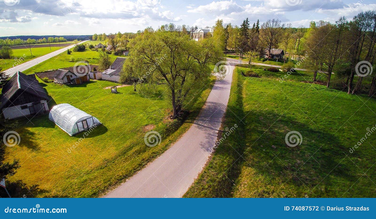 Lithuanian Countryside Landscape Stock Photo - Image of land ...