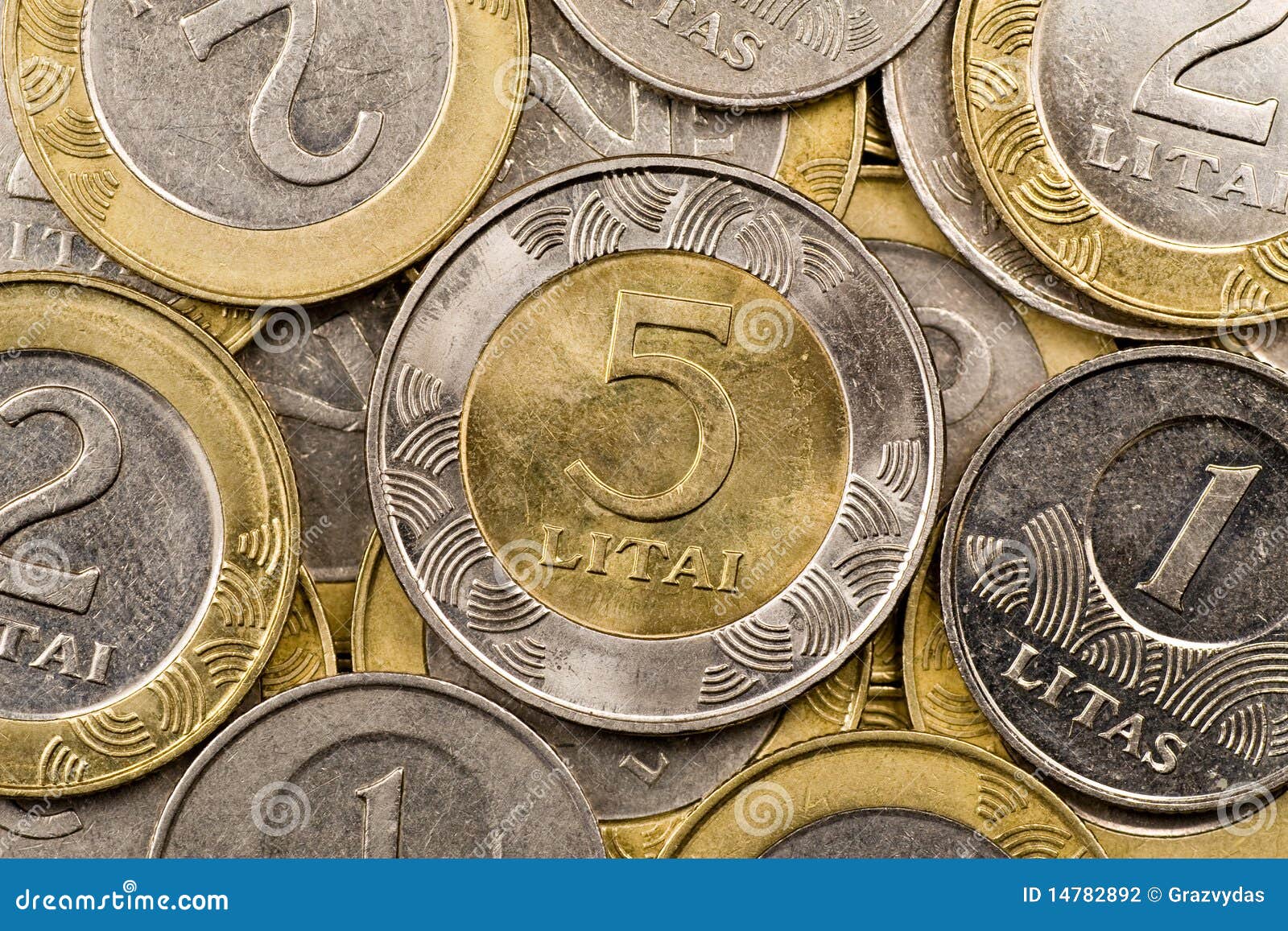 Lithuanian currency litas stock photo. Image of macro - 14782892