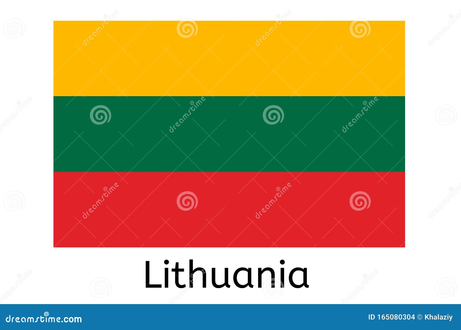 Lithuanian Flag Icon, Lithuania Country Flag Vector Illustration Stock ...