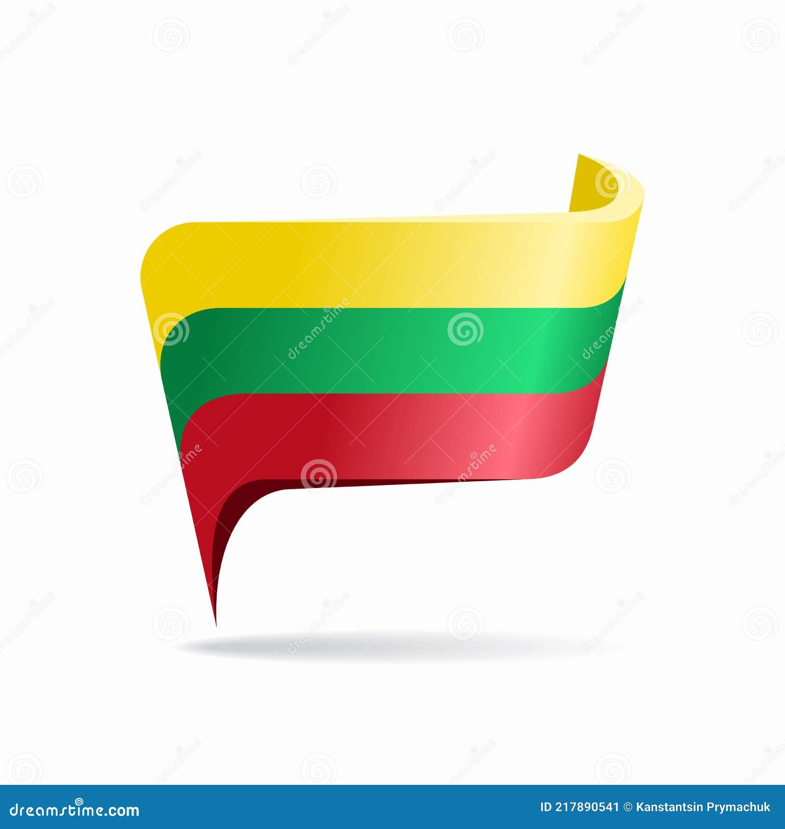 Lithuanian Flag Map Pointer Layout. Vector Illustration. Stock Vector ...