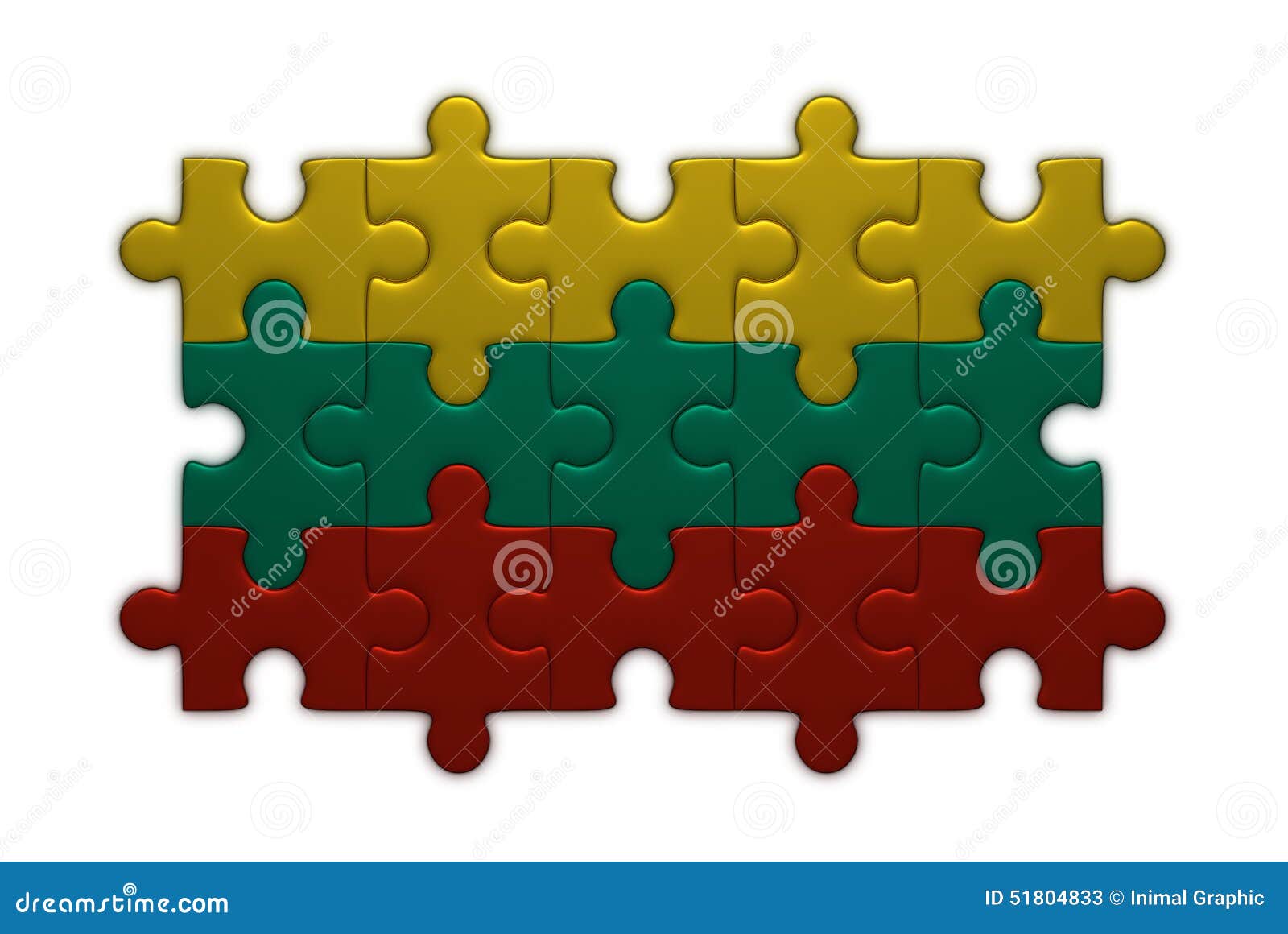 Lithuanian Flag of Puzzle Pieces Stock Illustration - Illustration of ...