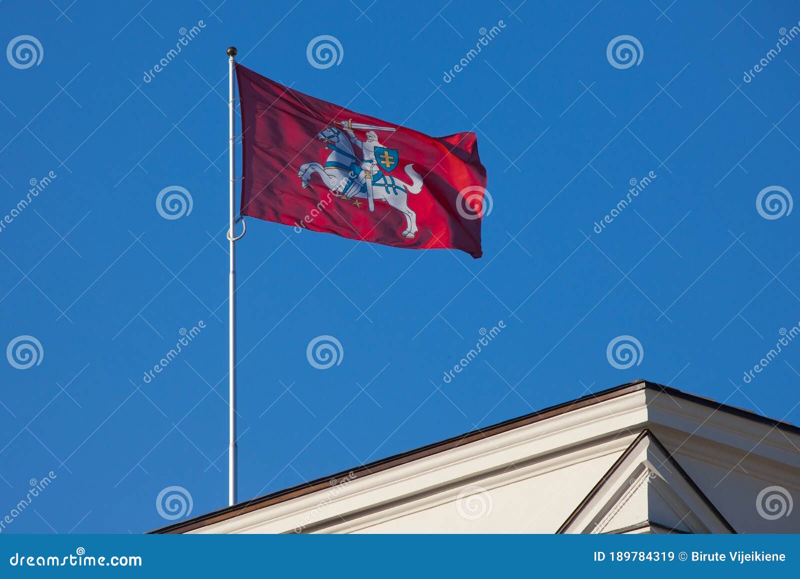 Lithuanian Flag stock image. Image of historic, roof - 189784319