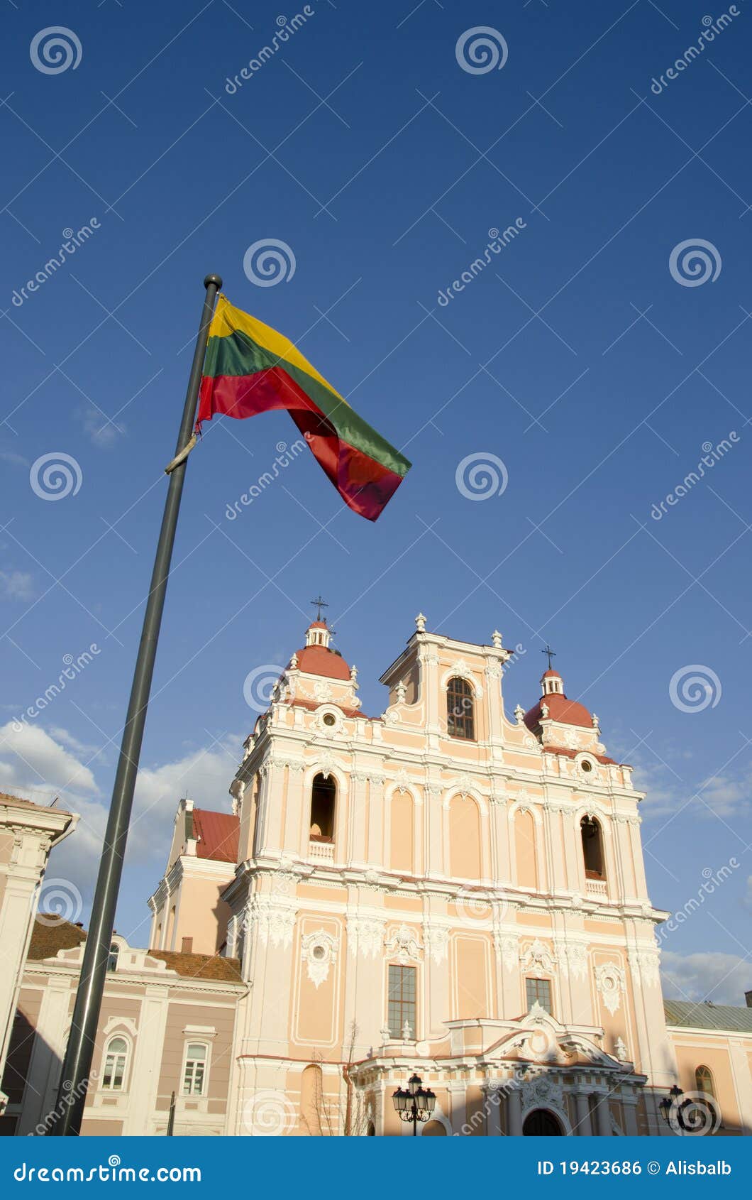 Lithuanian Flag on Vilnius Square Stock Photo - Image of nation ...