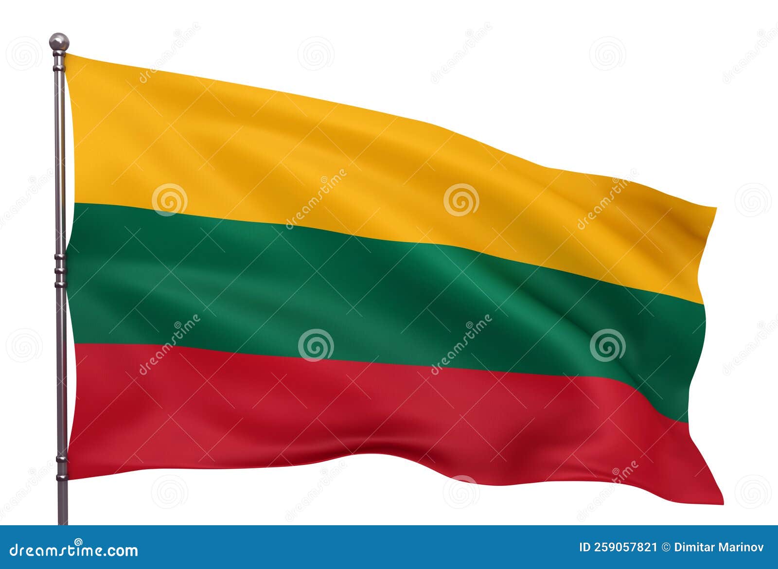 Lithuanian Flag In The Form Of A Large Circle Vector Illustration ...