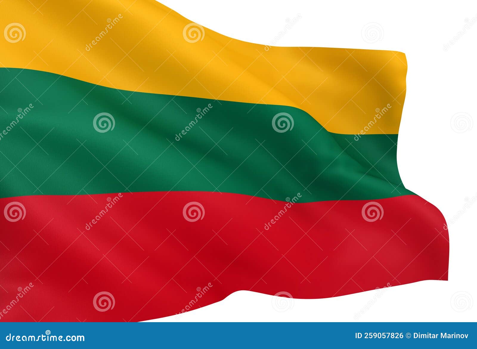 Lithuanian flag stock illustration. Illustration of white - 259057826
