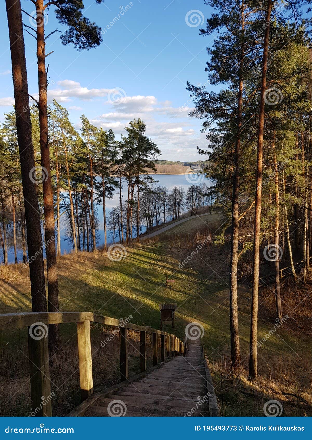 Lithuanian lake mountain stock image. Image of mountain - 195493773