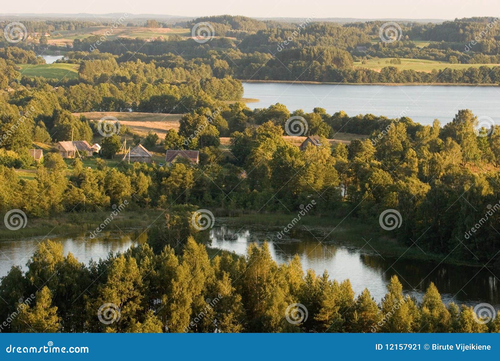 Lithuanian landscape stock image. Image of village, steading - 12157921