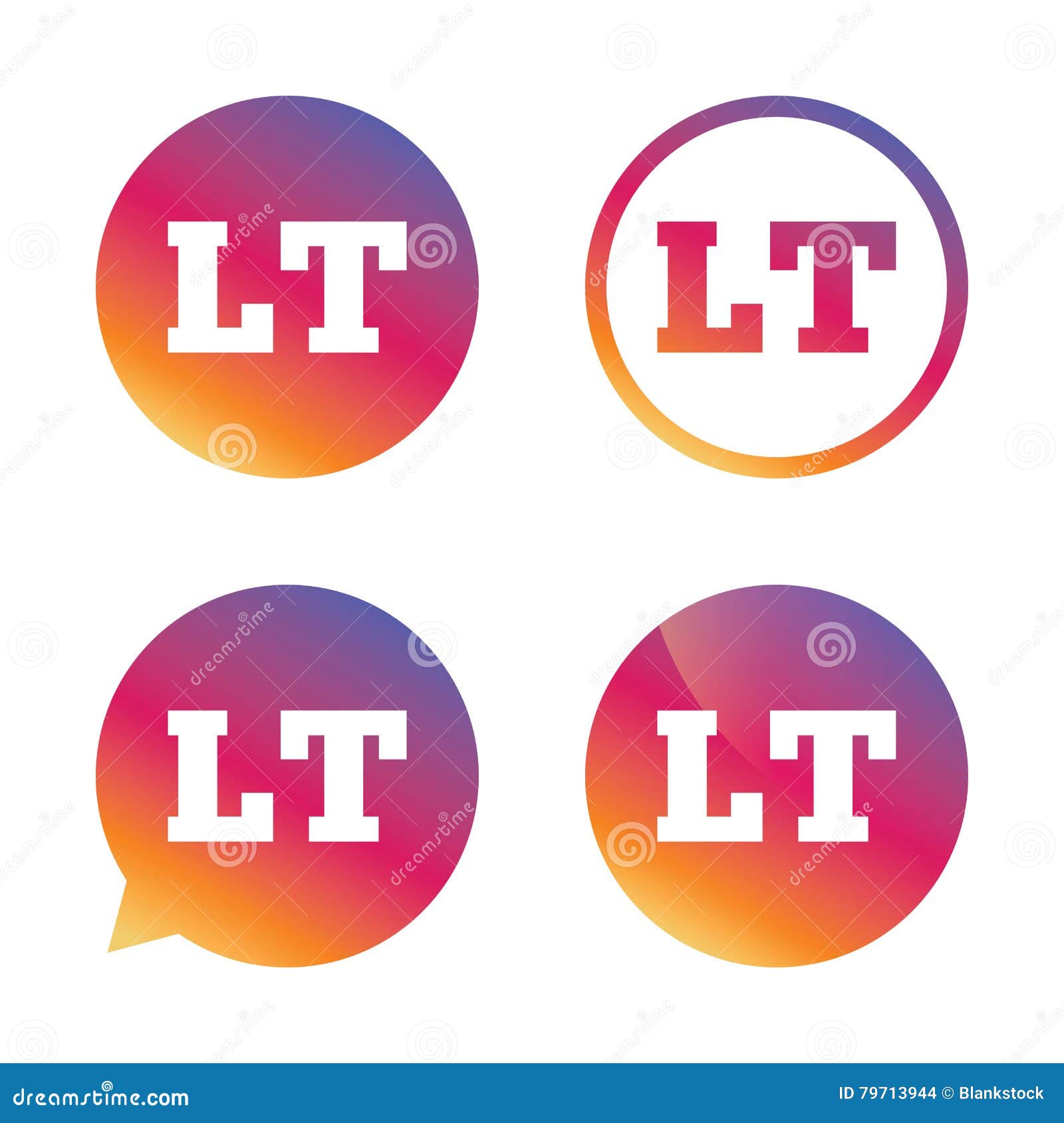 Lithuanian Language Sign Icon. LT Translation. Stock Vector ...