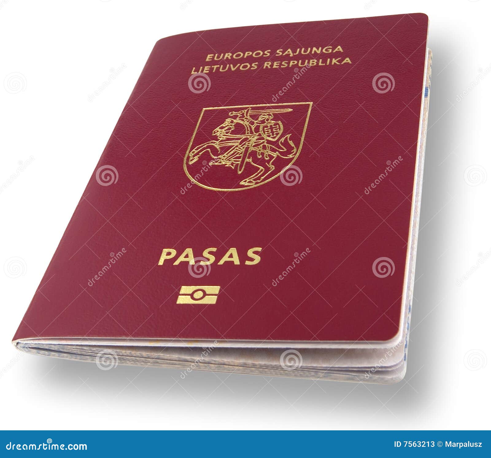 Lithuanian Passport with Clipping Path Stock Image - Image of objects ...