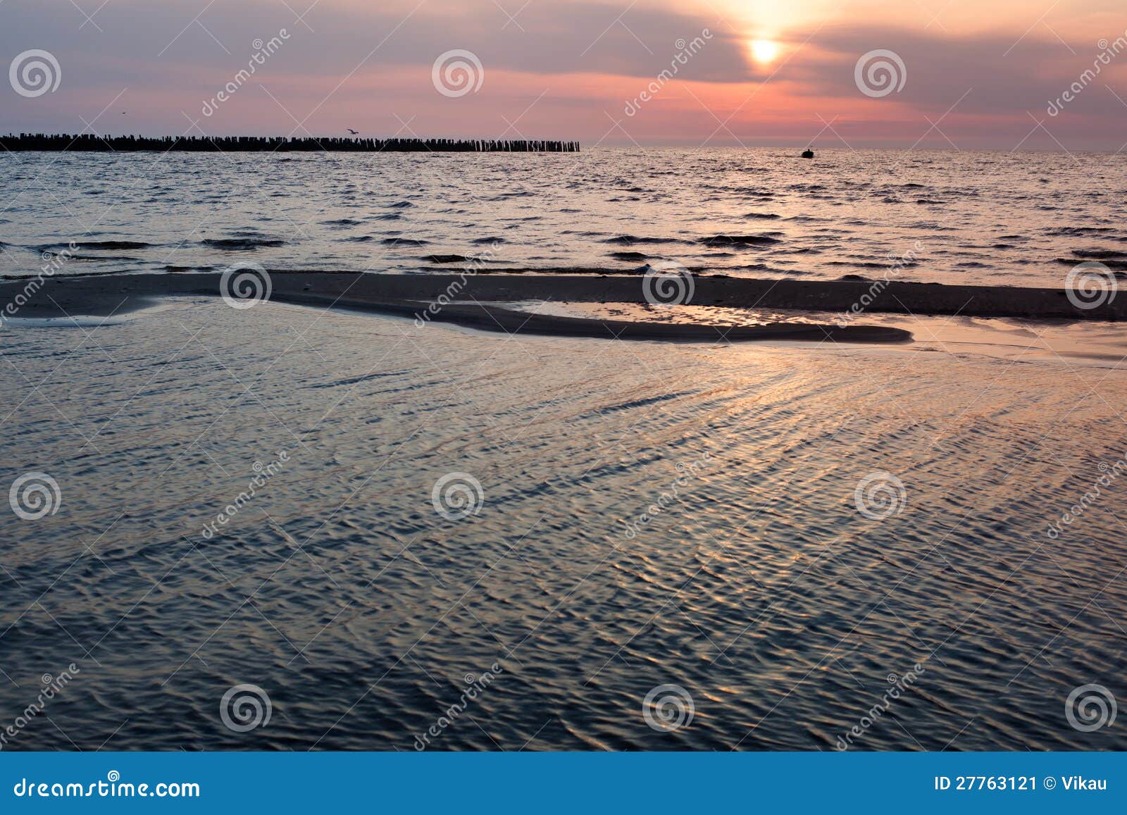 Lithuanian seaside stock image. Image of baltic, evening - 27763121