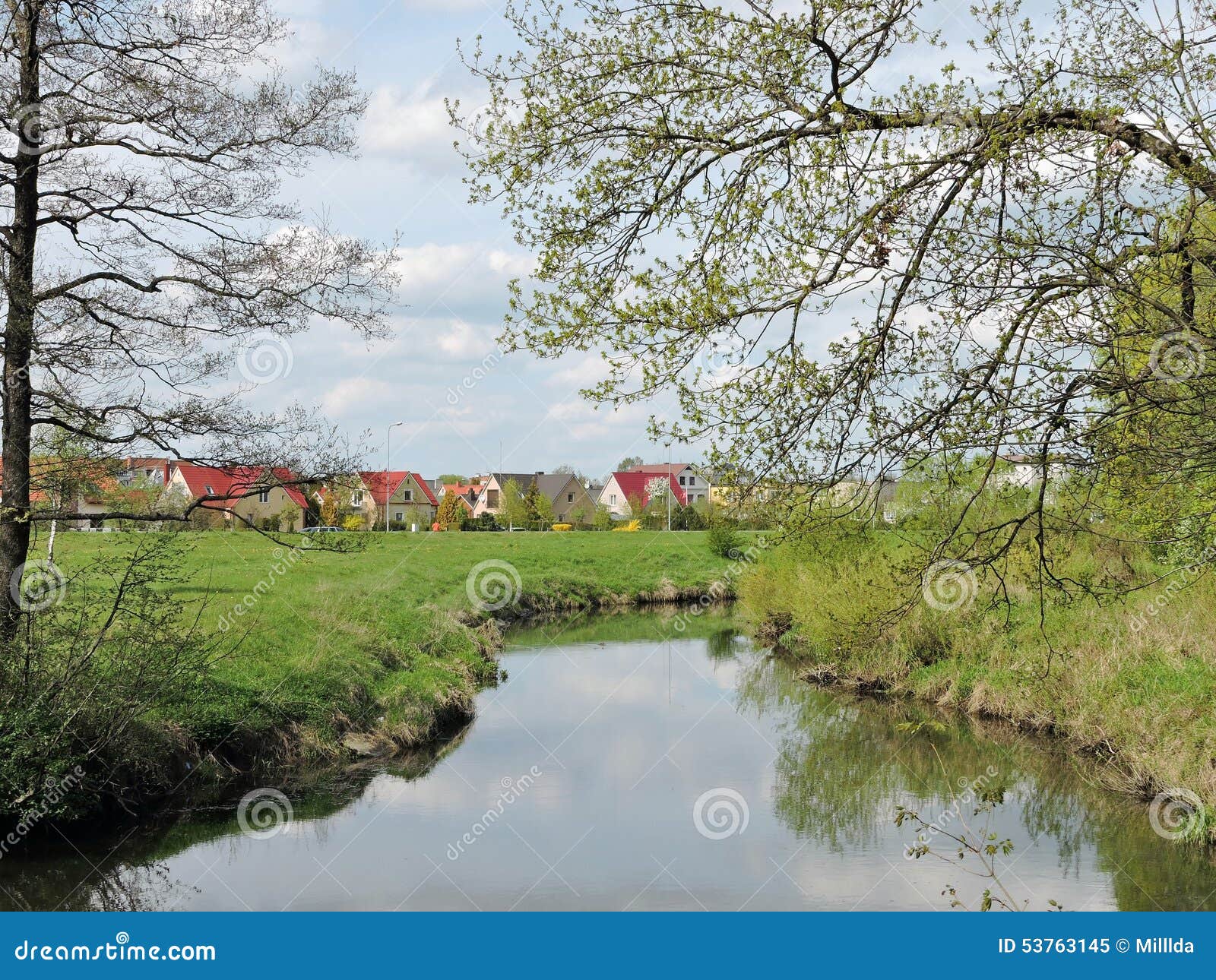 Lithuanian Spring Landscape Stock Image - Image of background ...