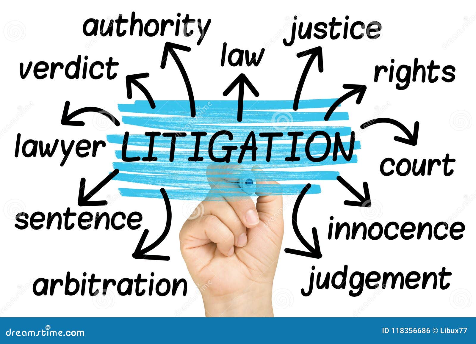 Litigation Word Cloud Tag Cloud Isolated Stock Photo - Image of female ...