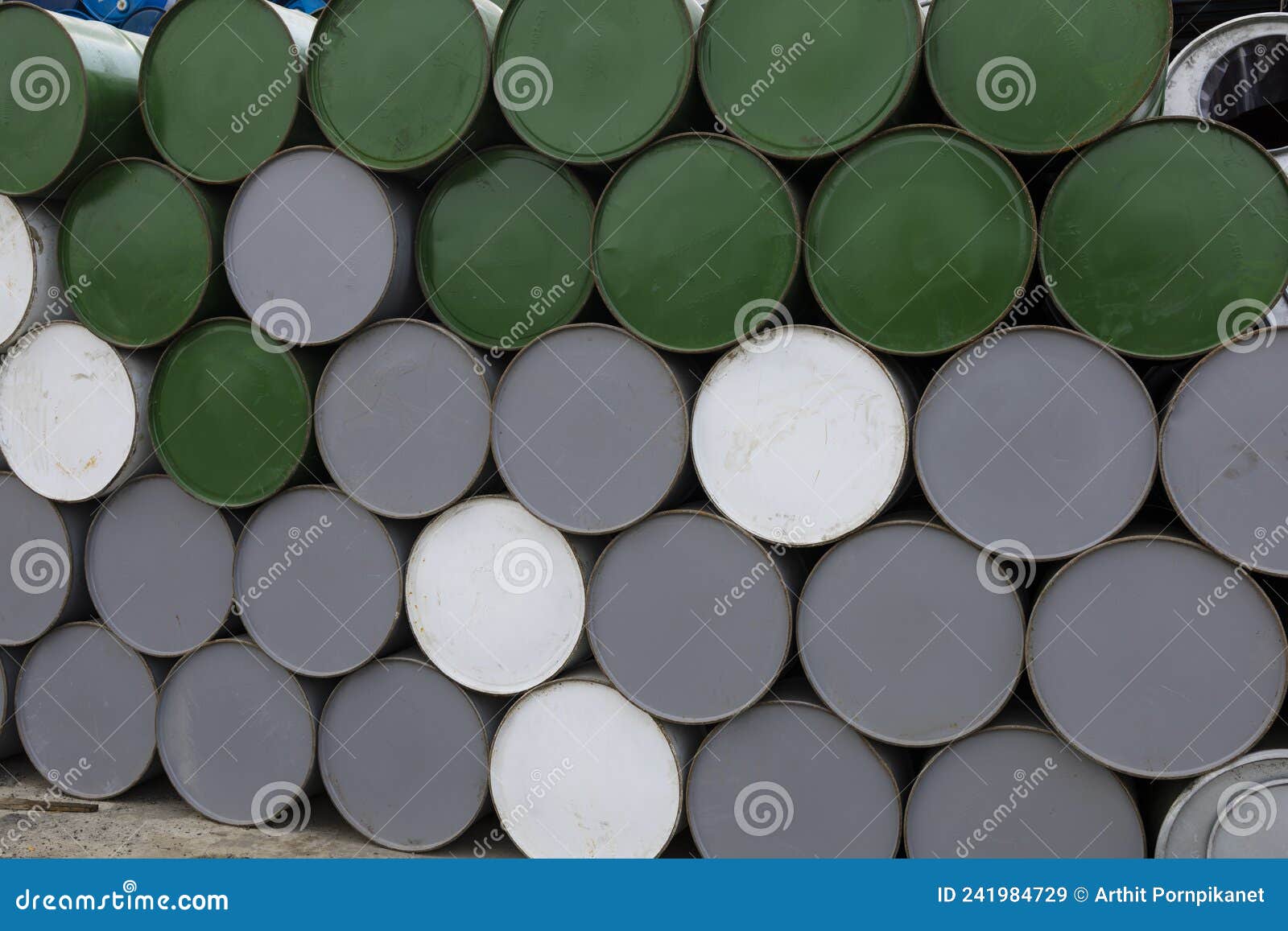 200-litre Steel Drum Container Stack in a Row , Can Be Used As a ...