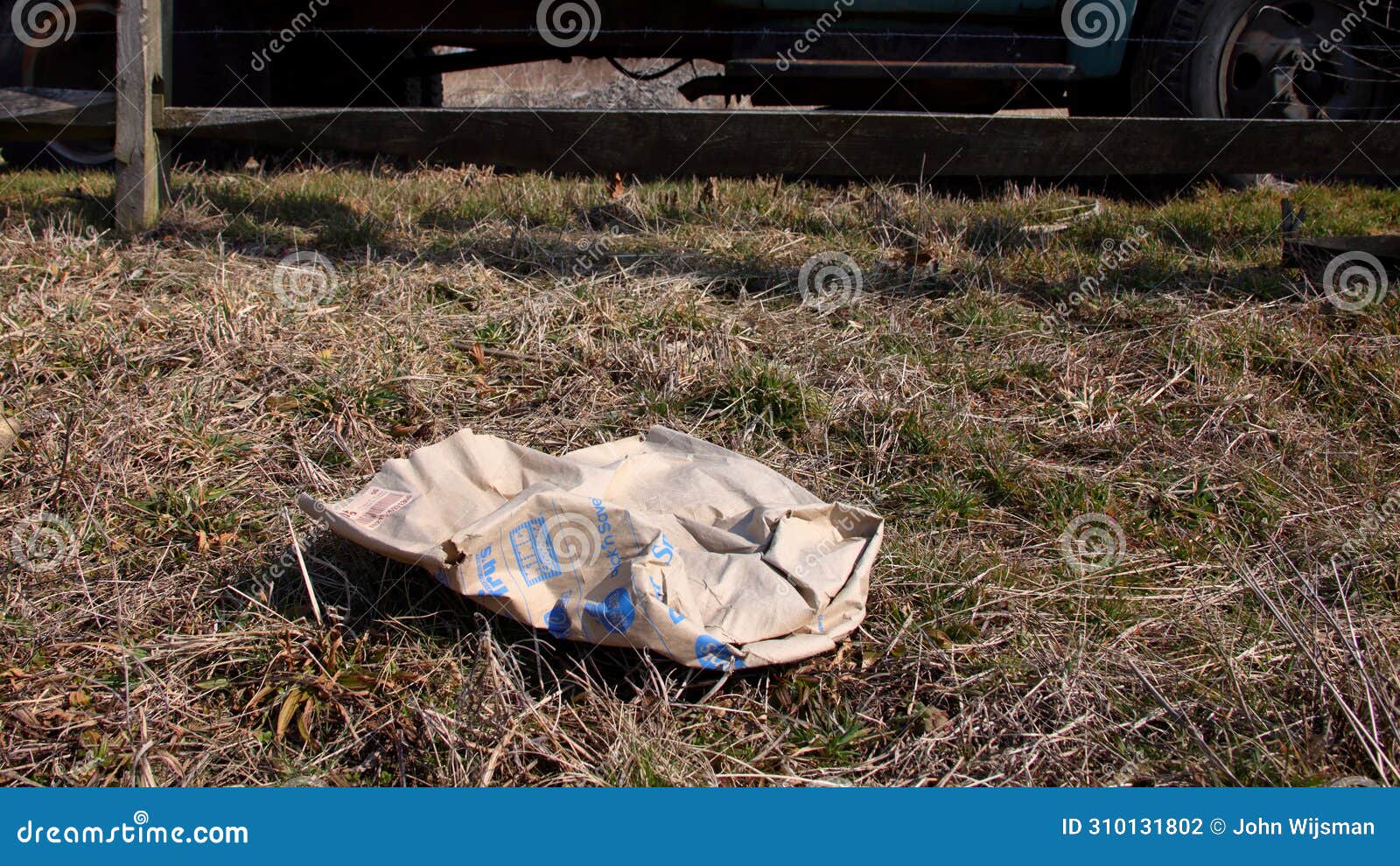 Litter Along a Roadside - Paper Bag Editorial Photography - Image of ...