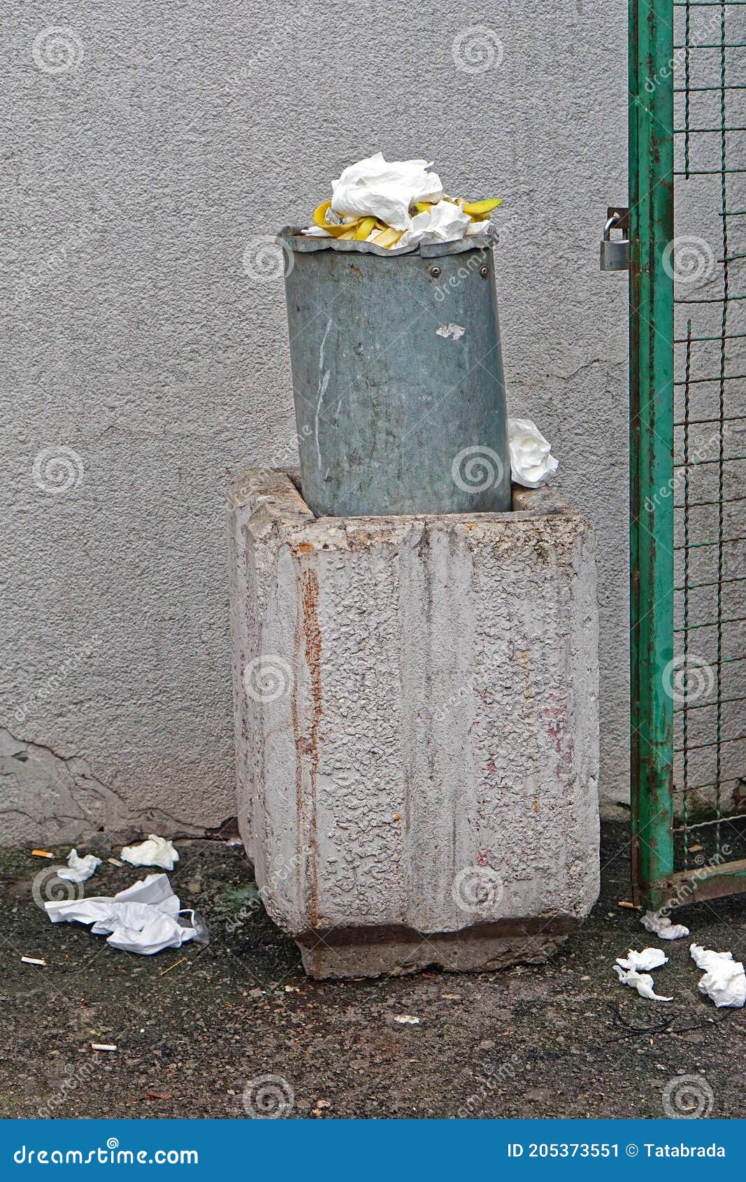 Litter bin problem stock image. Image of insert, garbage - 205373551