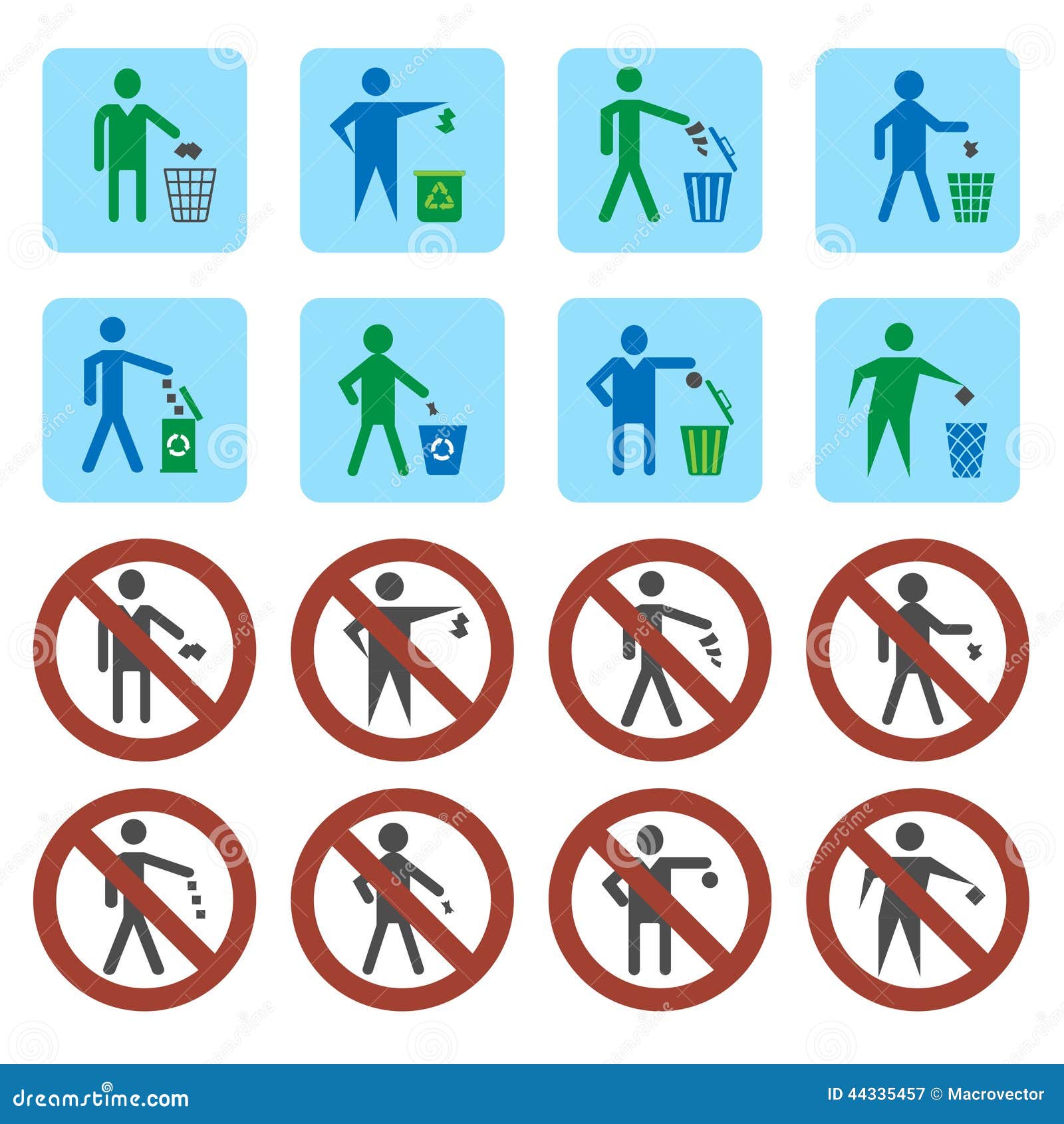 Litter icons set stock vector. Illustration of package - 44335457