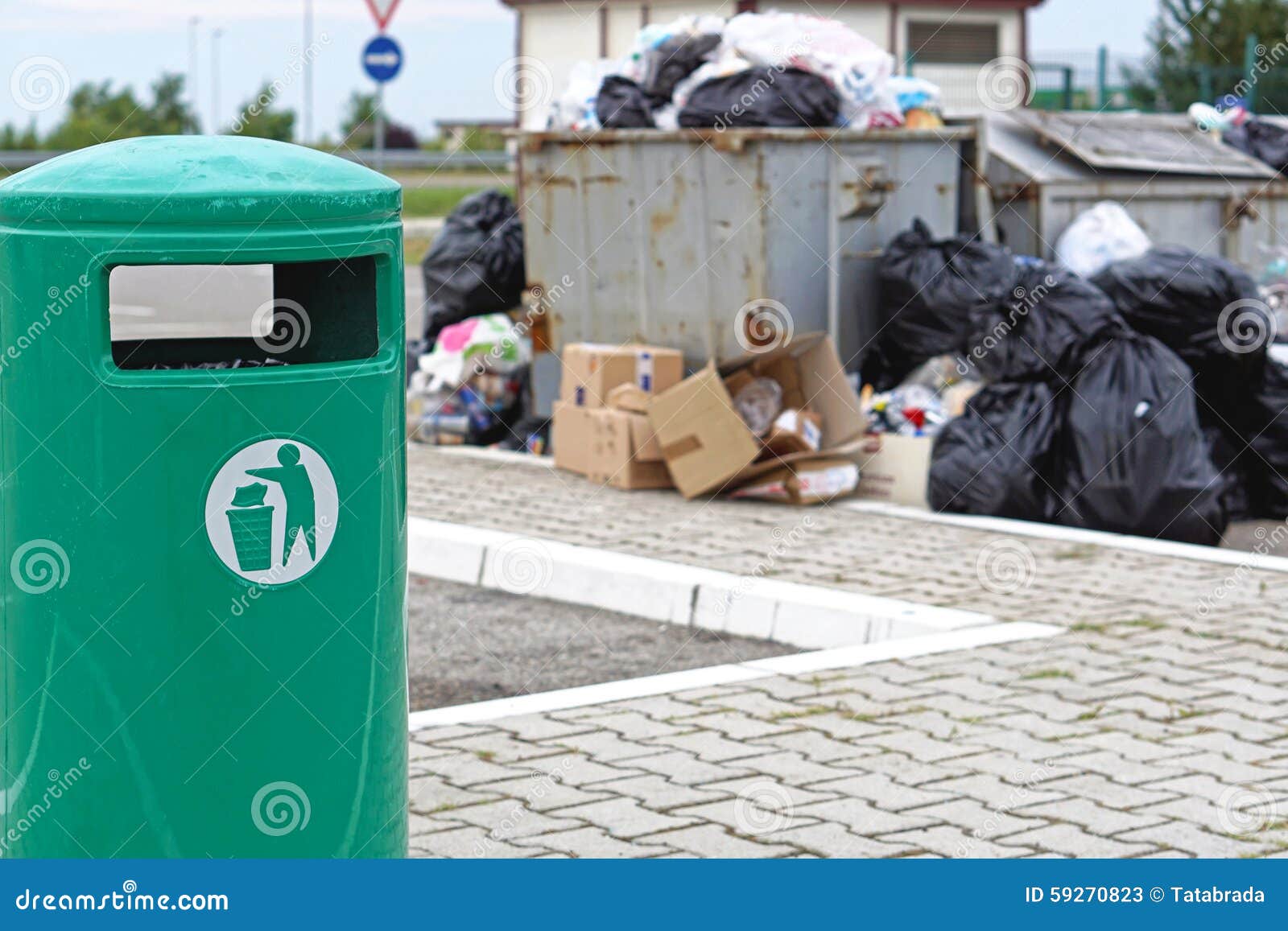 Litter stock image. Image of garbage, overflow, street - 59270823