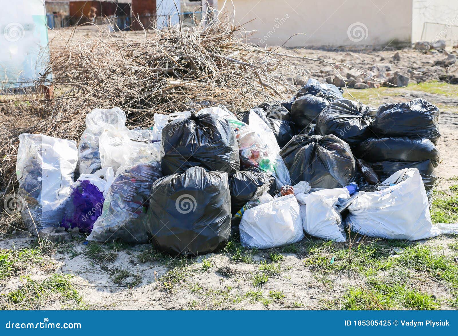 Litter Plastic in the Nature. Pollution of the Environment. Ecological ...