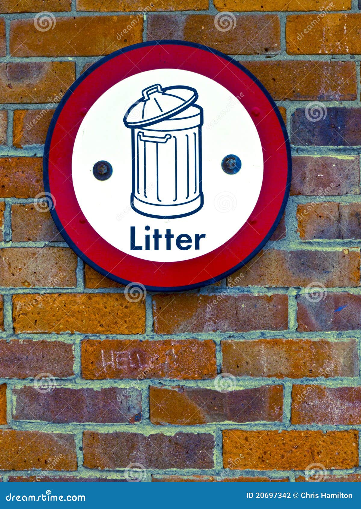 Litter Sign stock photo. Image of point, collection, inform - 20697342
