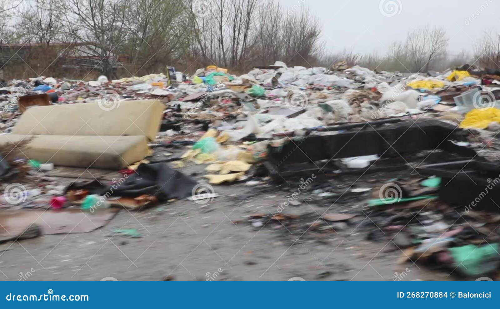 Littering dumping drive by stock footage. Video of moving - 268270884