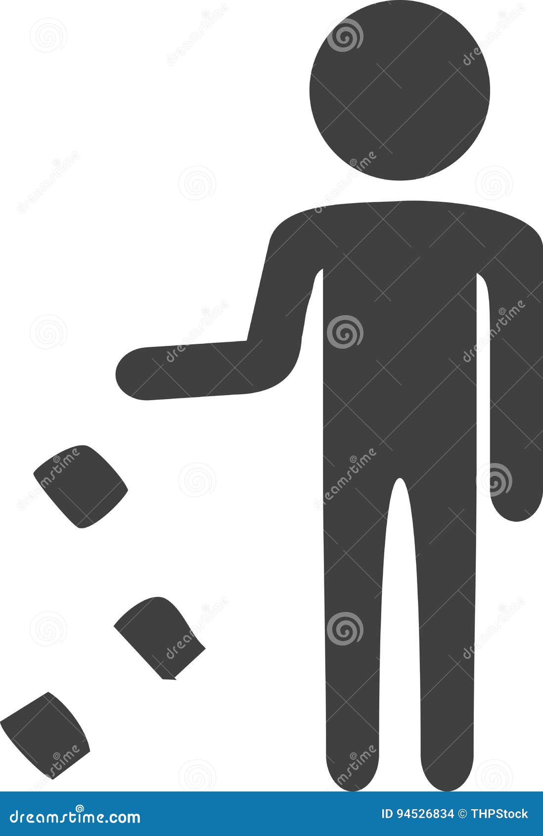 Littering Icon Vector stock vector. Illustration of rubbish - 94526834