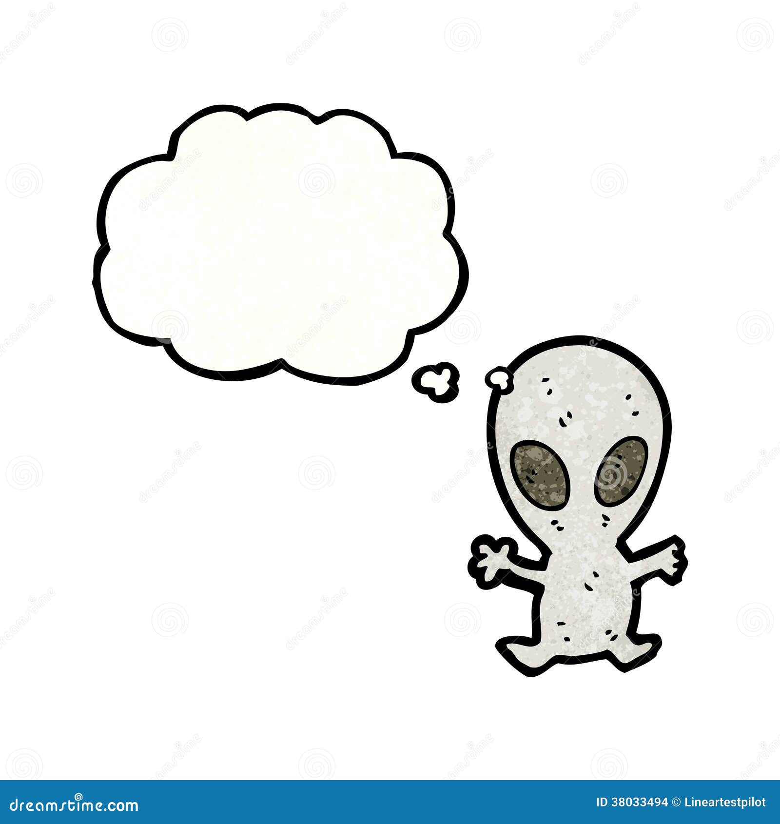 Little alien cartoon stock vector. Illustration of cloud - 38033494