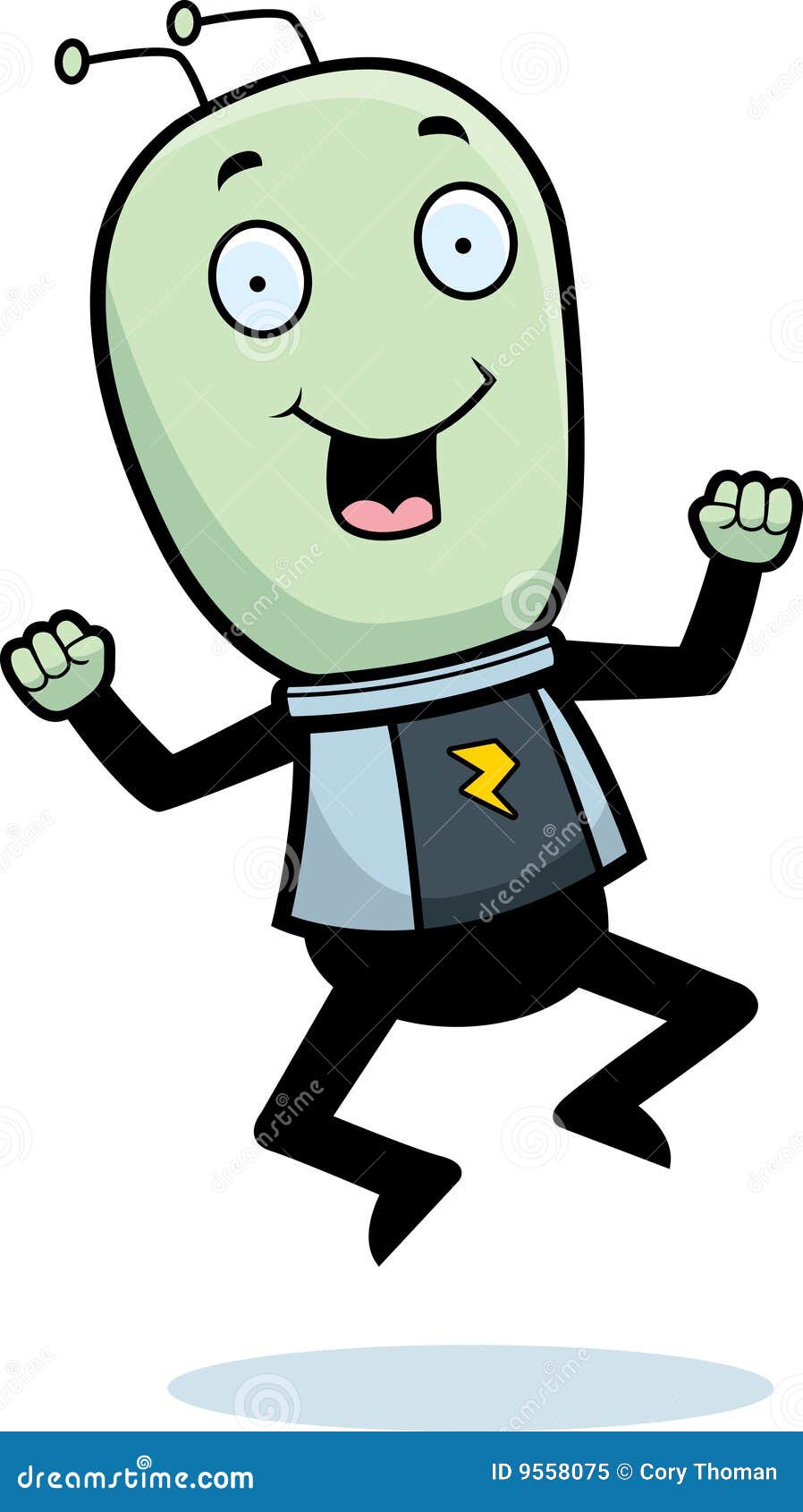 Little Alien Jumping stock vector. Illustration of jump - 9558075