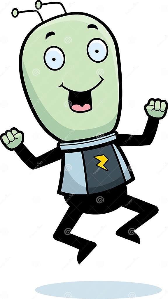Little Alien Jumping stock vector. Illustration of jump - 9558075