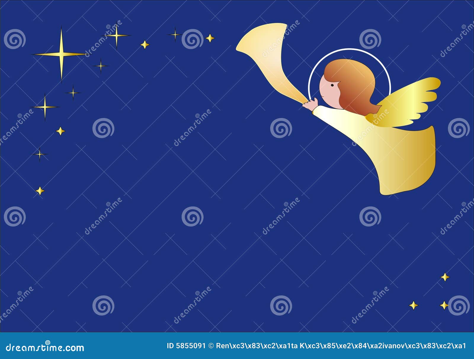 Little angel- background stock illustration. Illustration of stars ...