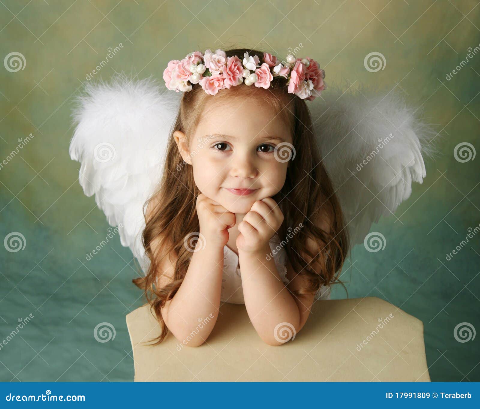 Little Angel Girl stock image. Image of happiness, beautiful - 17991809