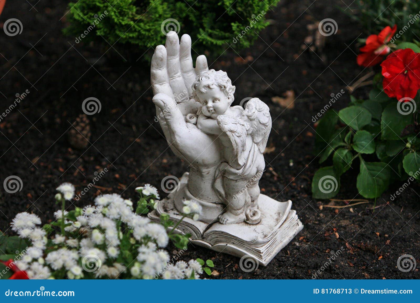 Little angel in Gods hand stock image. Image of angels - 81768713
