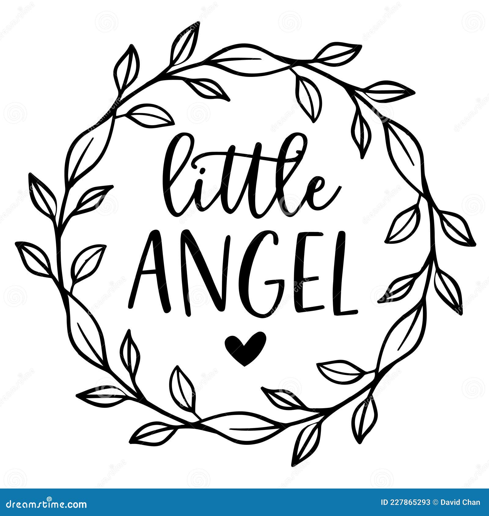 Little Angel Inspirational Quotes Stock Vector - Illustration of doubt ...