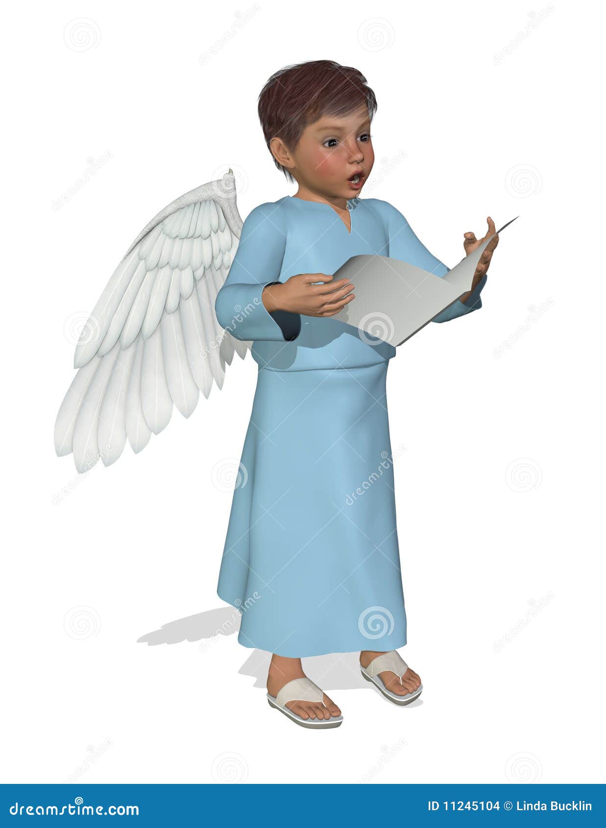 Little Angel Singing stock illustration. Illustration of angelic - 11245104