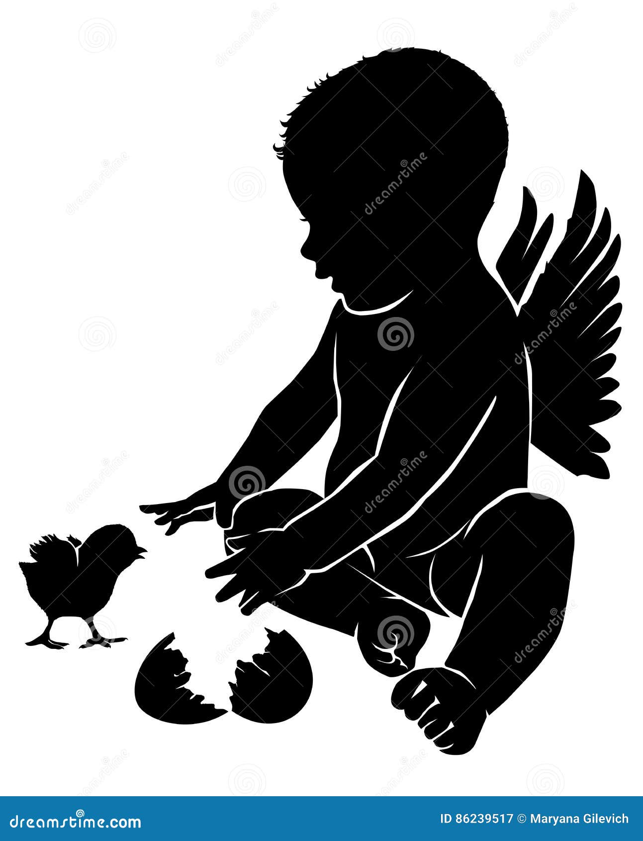 Easter Chick Silhouette