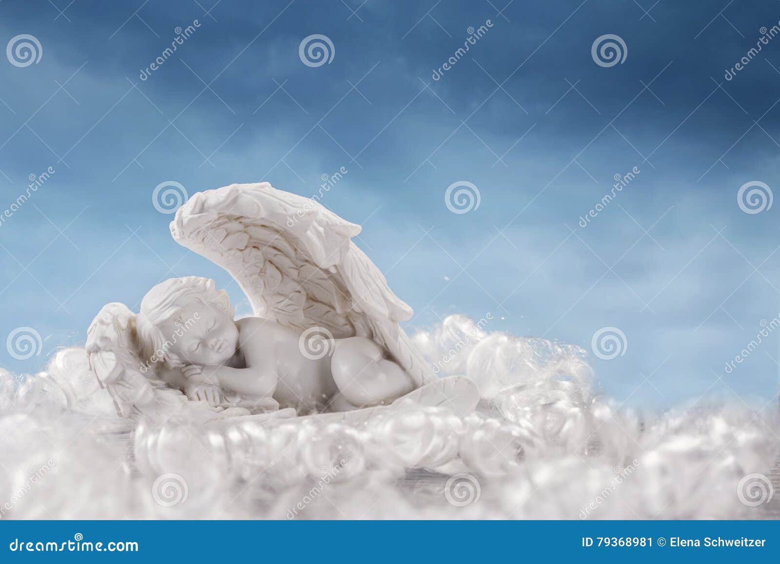 Little angel in the wings stock image. Image of engel - 79368981