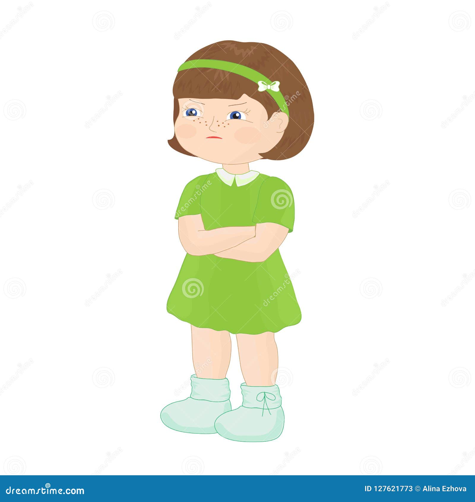 A Little Angry Girl. the Cartoon. Vector. Stock Vector - Illustration ... A Little Angry Girl. the Cartoon. Vector. Stock Vector - Illustration ...